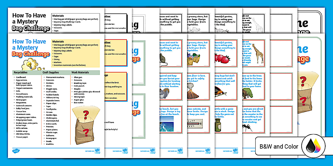 Mystery Bag Invention Challenge (teacher made) - Twinkl