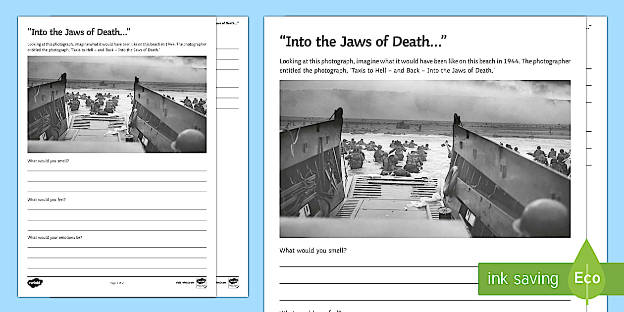 D-Day Landings Senses Differentiated Worksheet / Worksheet