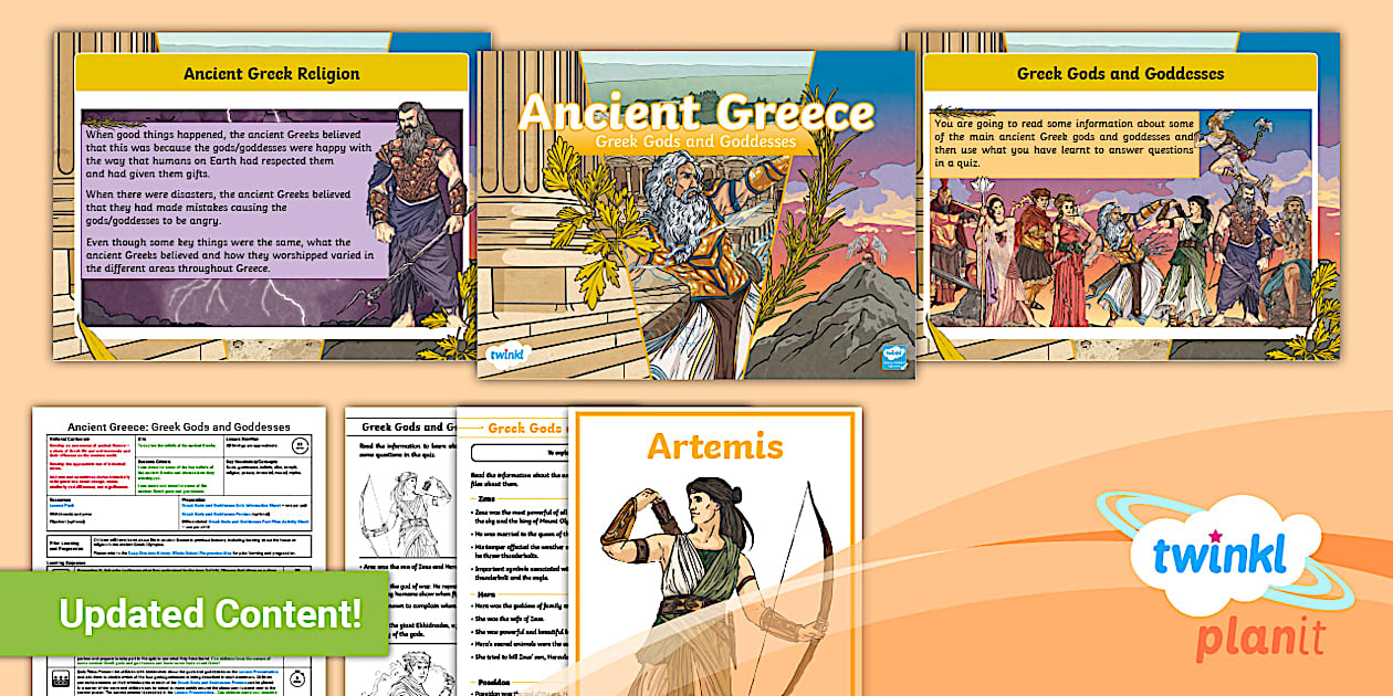 Ancient Greek Gods and Goddesses Lesson Pack KS2 - Twinkl