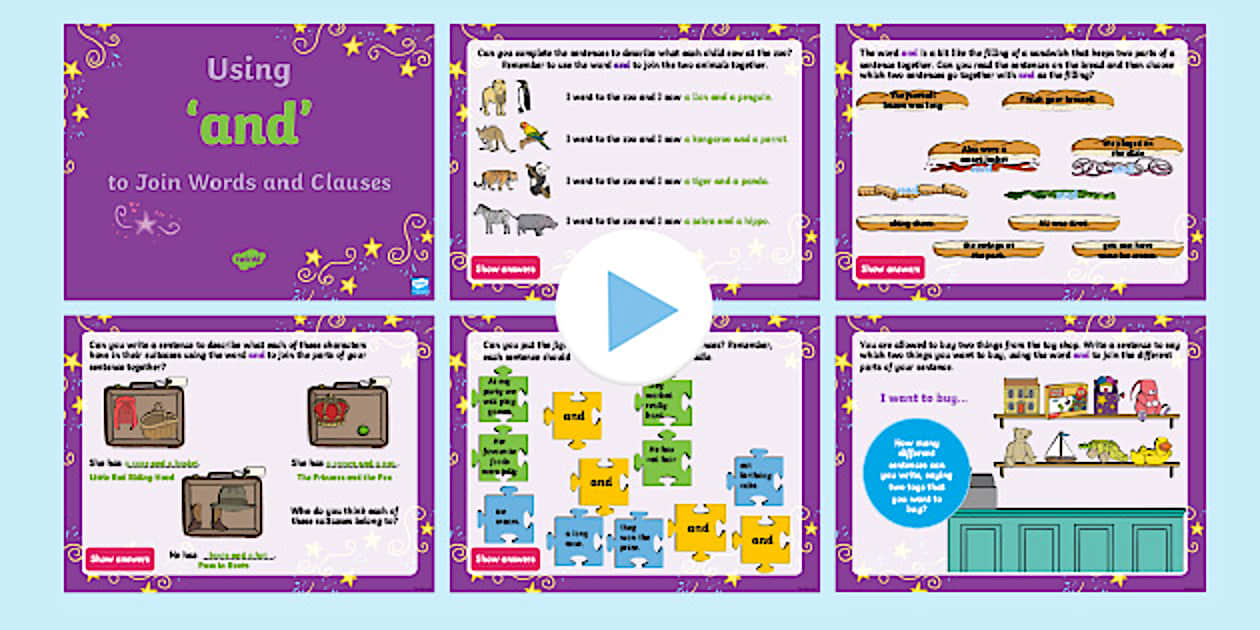 Conjunction words | Using 'and' To Join Words And Clauses