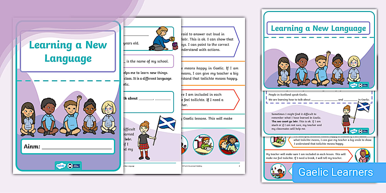 Learning a new language Gaelic booklet - Gaelic learners