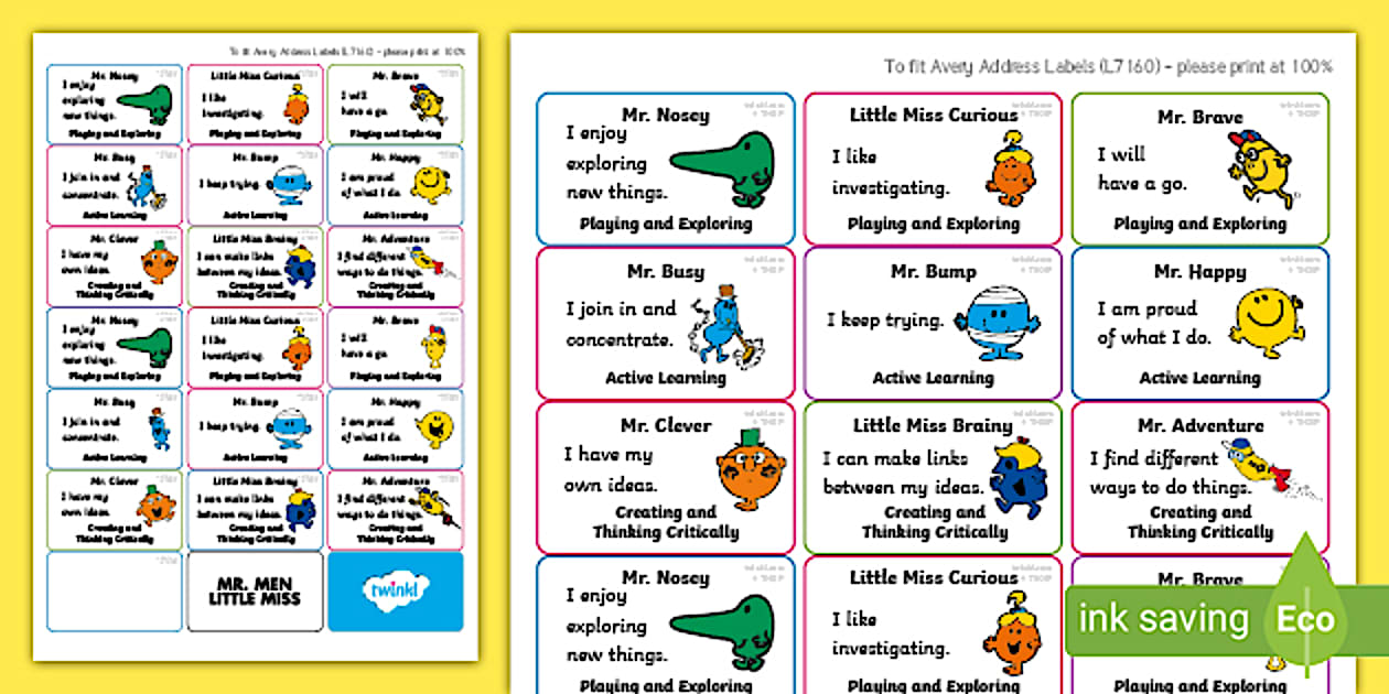 Mr. Men and Little Miss Stickers (teacher made) - Twinkl