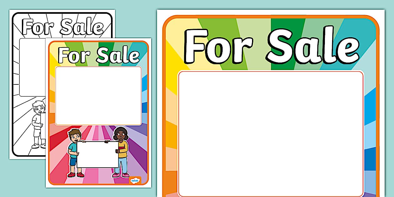 For Sale Drawing Display Poster (teacher made) - Twinkl