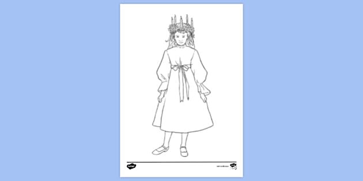 St Lucia Girl Colouring Sheet | Colouring Sheets - Twinkl