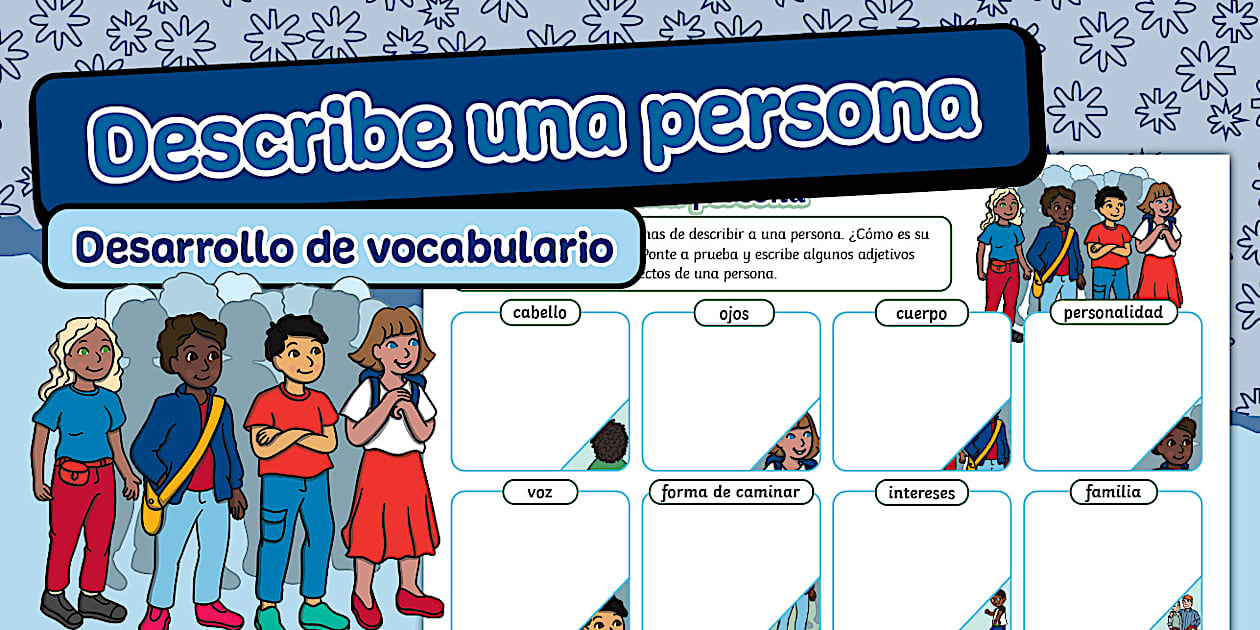 Guía de trabajo: Describe a una persona - Twinkl