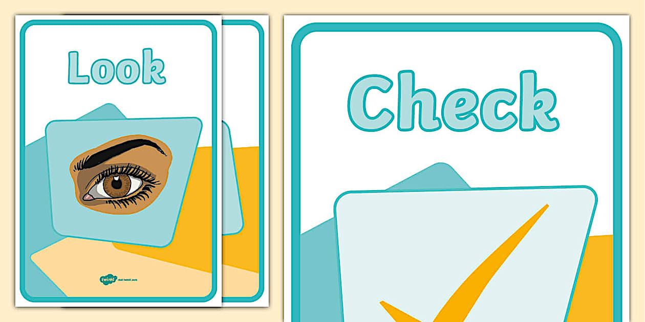 Cursive Look Say Cover Write Check Visual Aids - Twinkl