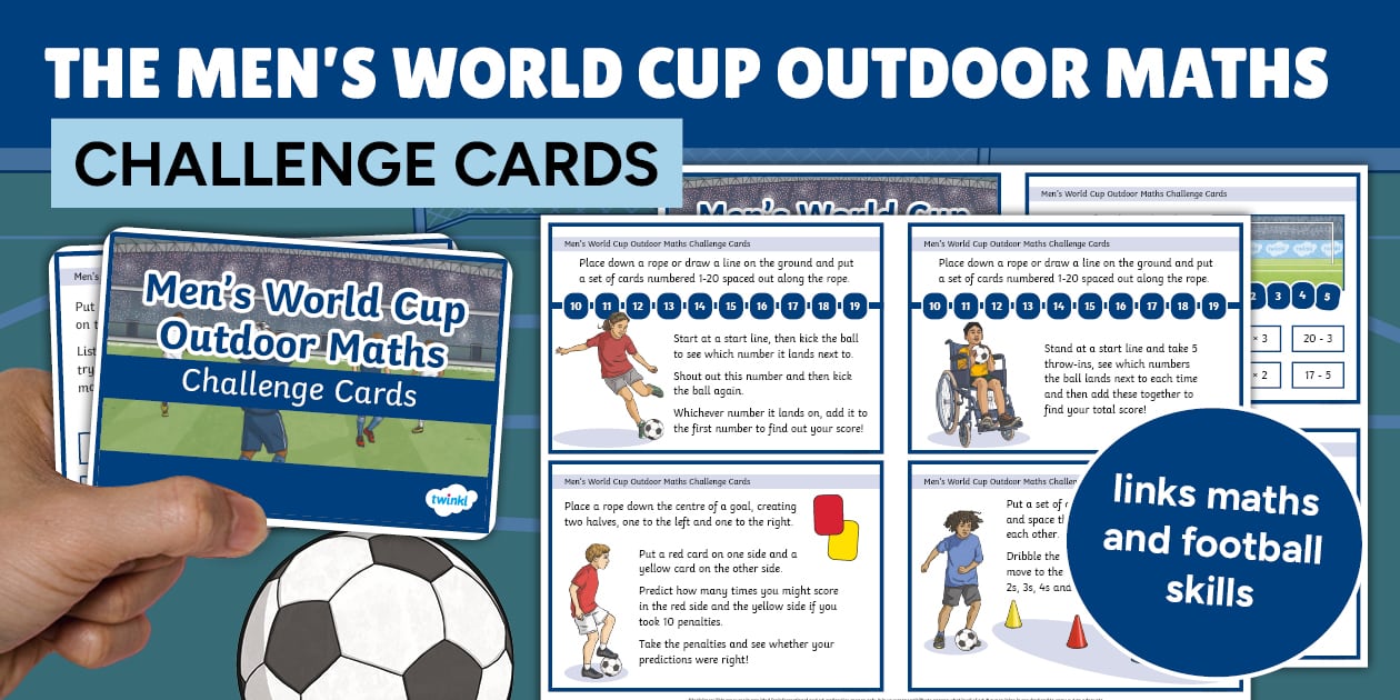 The Men's World Cup Outdoor Maths Challenge Cards