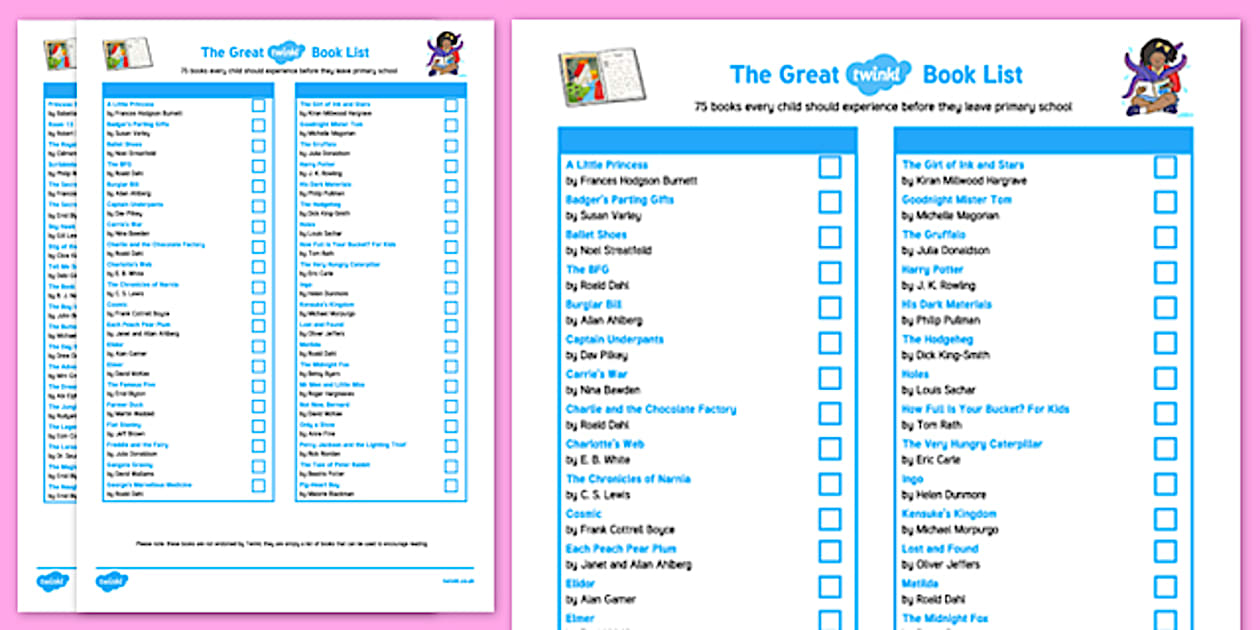 The Great Twinkl Book List - Good Books for Kids - Twinkl