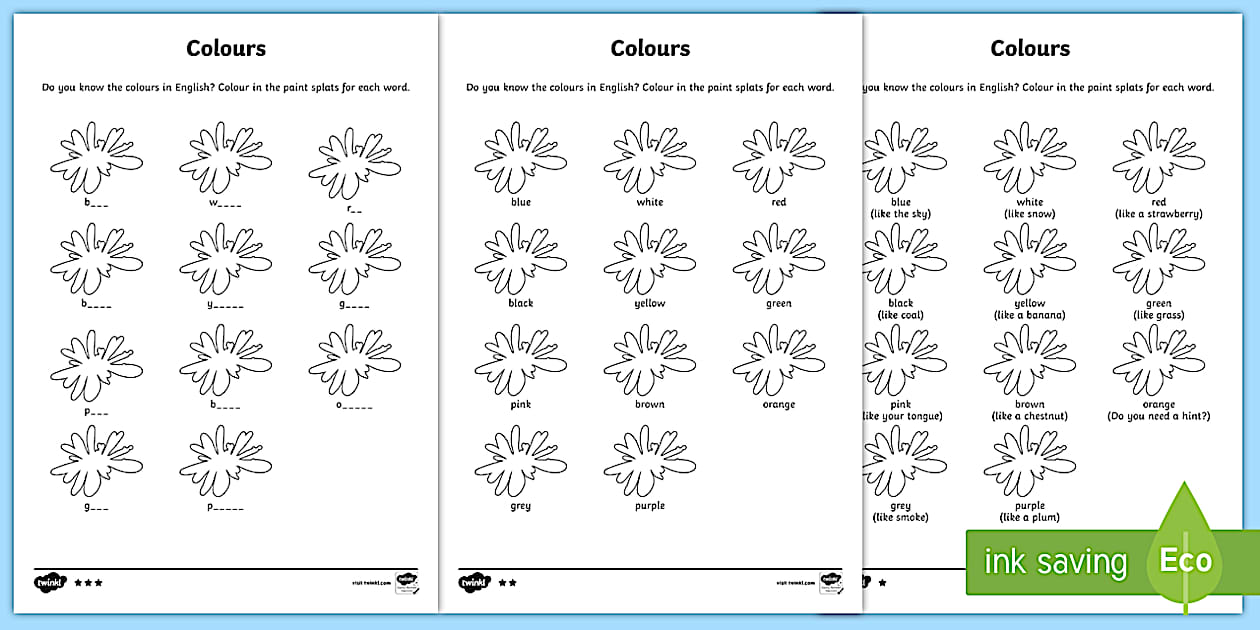 Colours Worksheet | Colour Recognition Activity - Twinkl