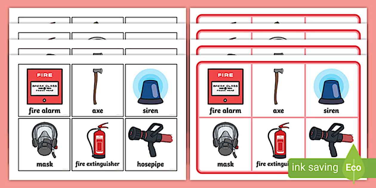 Fire Safety Themed Bingo