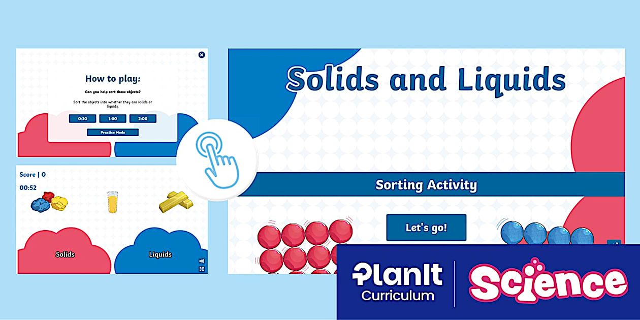 Solids and Liquids Sorting Activity (teacher made) - Twinkl