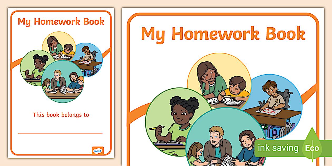 Homework Book Cover (teacher made) - Twinkl