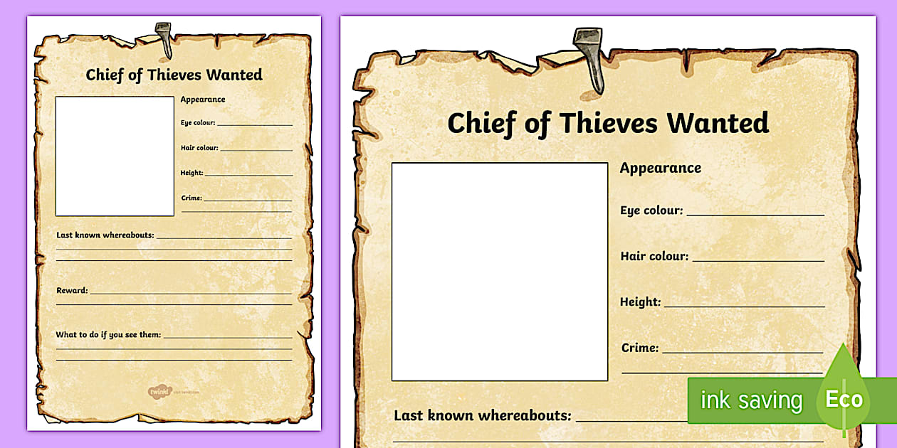 Cursive Ali Baba and the Forty Thieves Wanted Poster