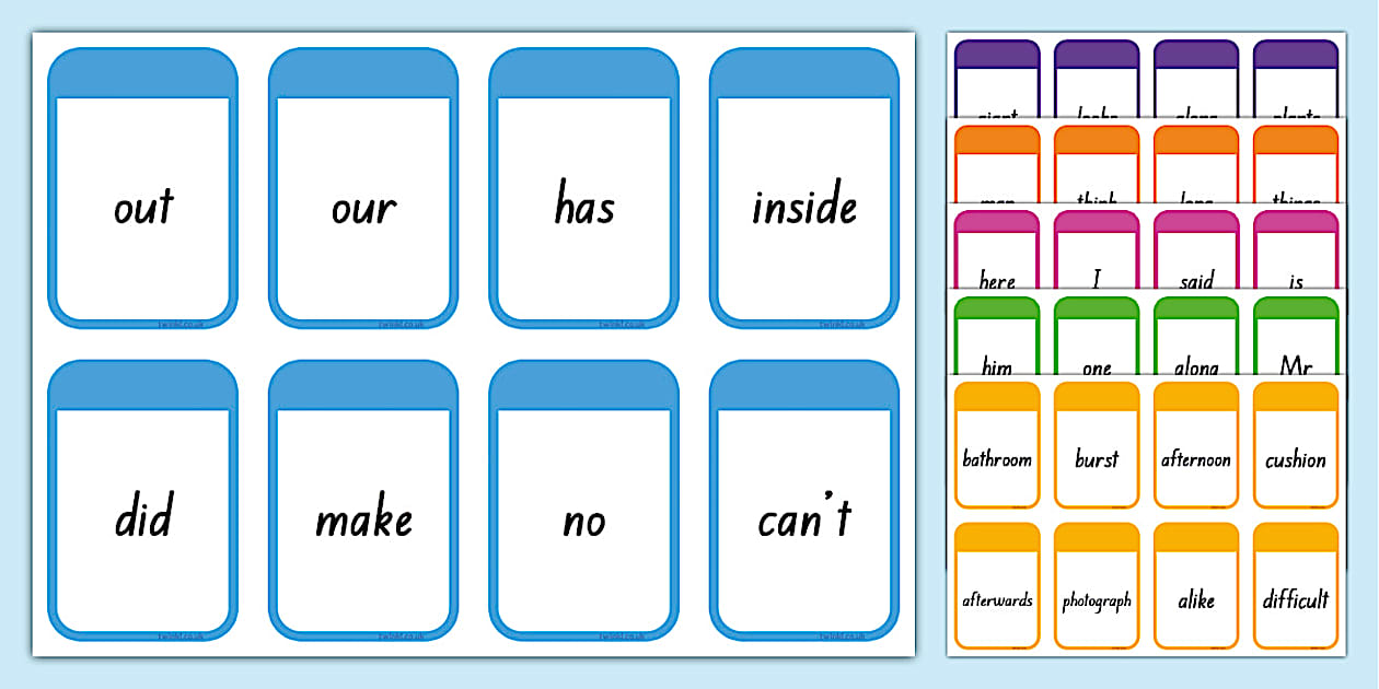 Sight Words Flashcards - NZ Years 0-2 (teacher made)