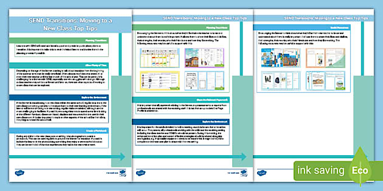 SEND Transitions: Moving to a New Class Top Tips - Twinkl