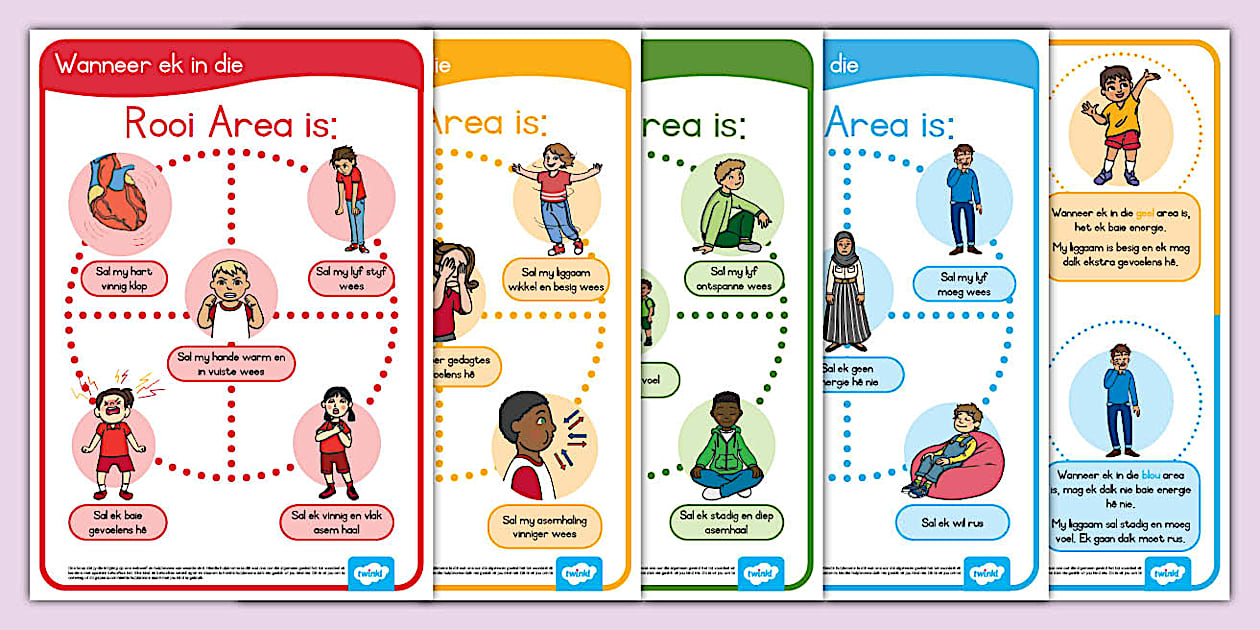 Areas van Regulering: My Liggaam Plakkate (teacher made)