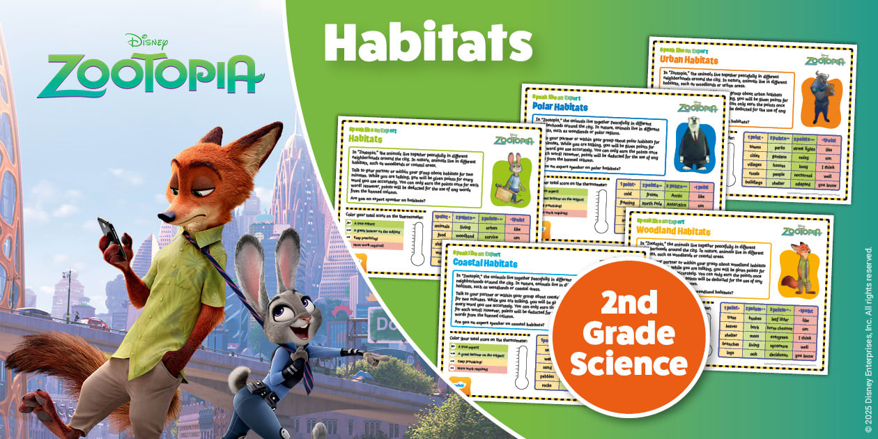 Zootopia: Second Grade Speak Like an Expert Activity