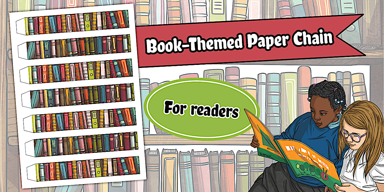 Book-Themed Paper Chain