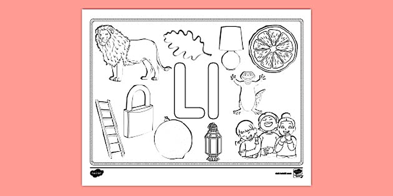 Letter L Coloring Page for PreK-K (teacher made) - Twinkl