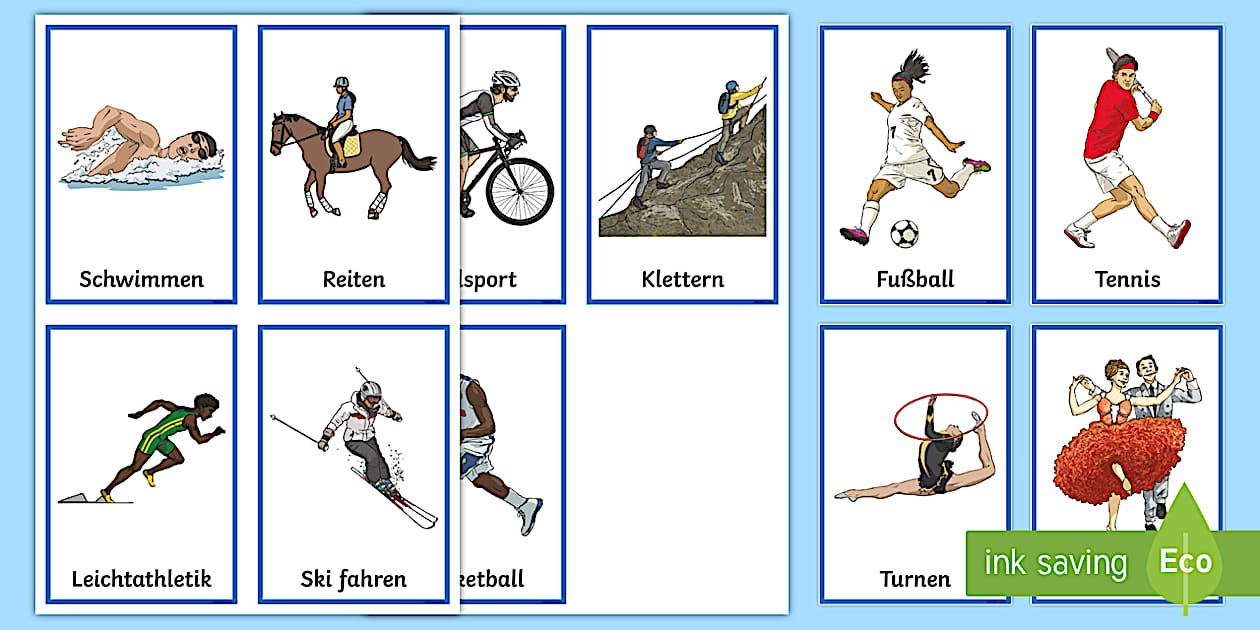 Sports Flashcards - German (Lehrer gemacht) - Twinkl