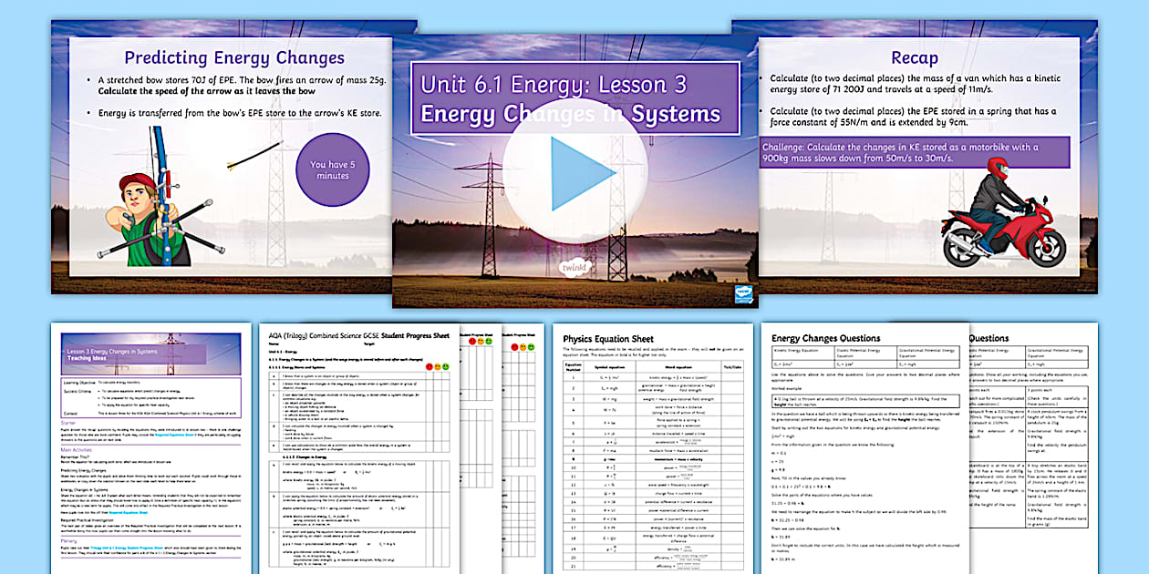 AQA Energy Lesson 3: Energy Changes in Systems | Beyond