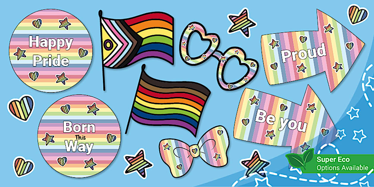 My First Pride Photo Props (teacher made) - Twinkl