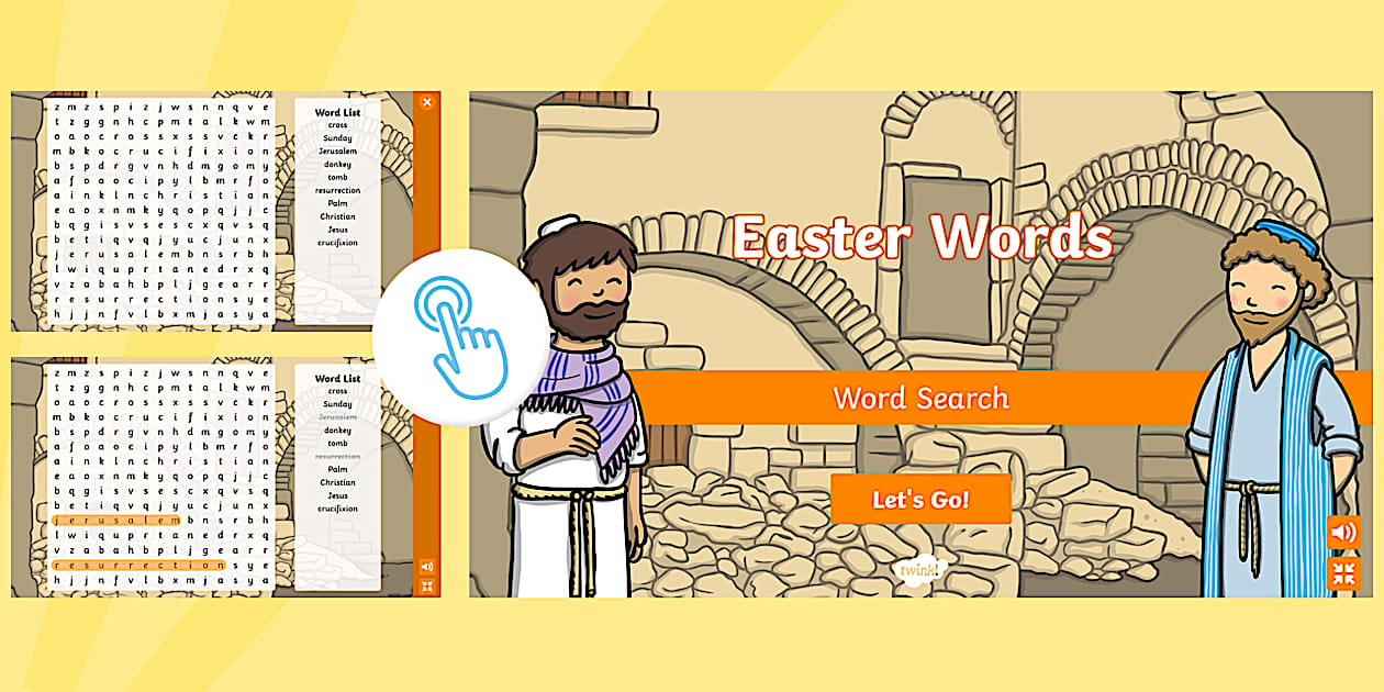 Interactive Christian Easter Word Search | Twinkl Resources