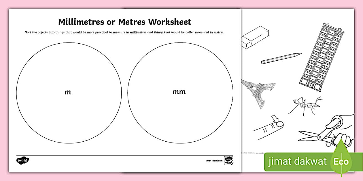👉 Millimetres or Metres Worksheet (teacher made) - Twinkl