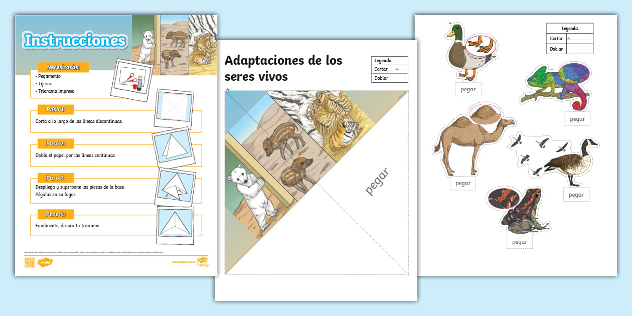 Triorama: Adaptaciones de los seres vivos (teacher made)