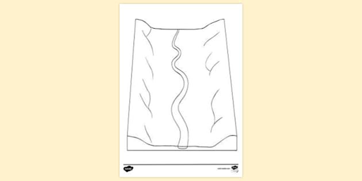 Flood Plain Colouring Sheet | Colouring Sheets - Twinkl