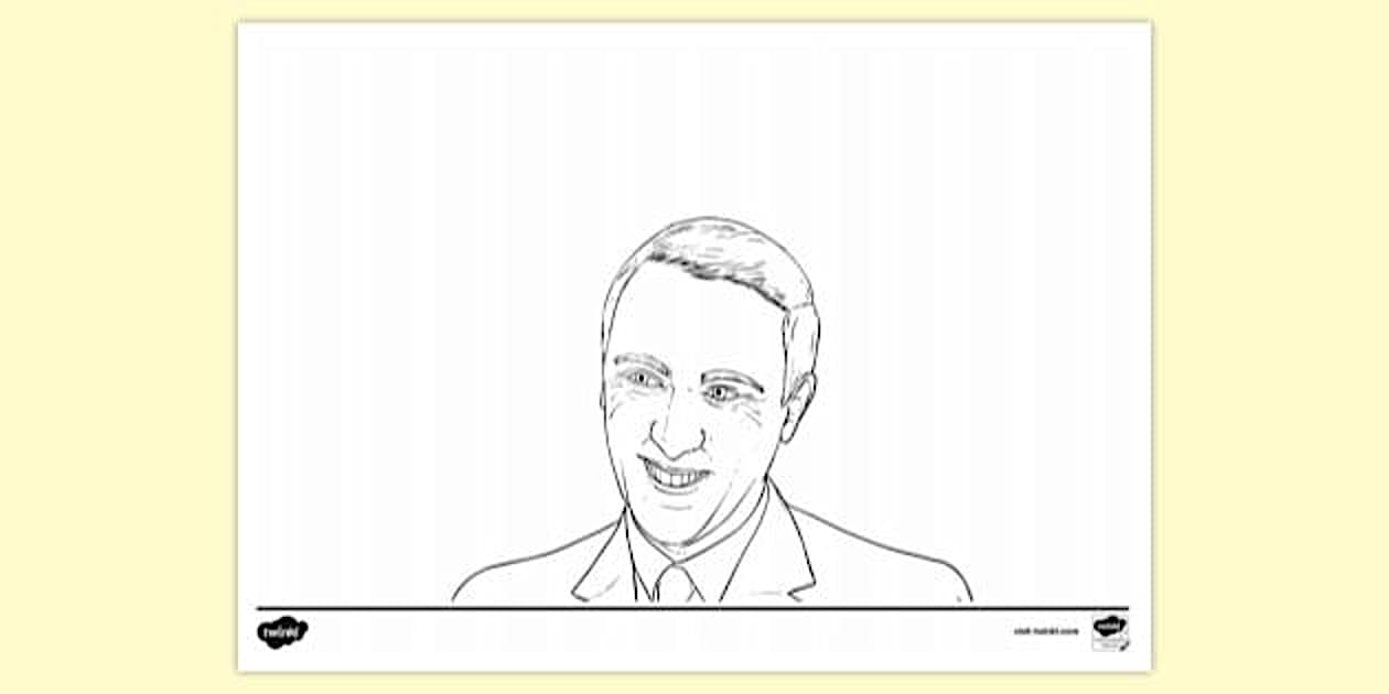 Pierre Trudeau Colouring Sheet | Colouring Sheets - Twinkl