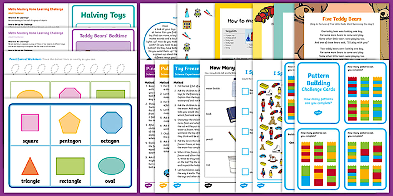 EYFS Toys Home Learning Resource Pack (Ages 3-5) - Twinkl