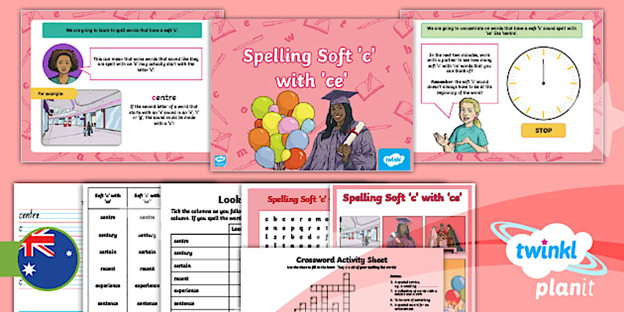 Year 4 Spelling: Soft 'c' Lesson 2 (teacher made) - Twinkl
