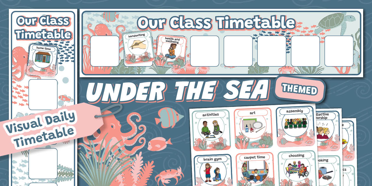 Under the Sea-Themed Timetable with Cards