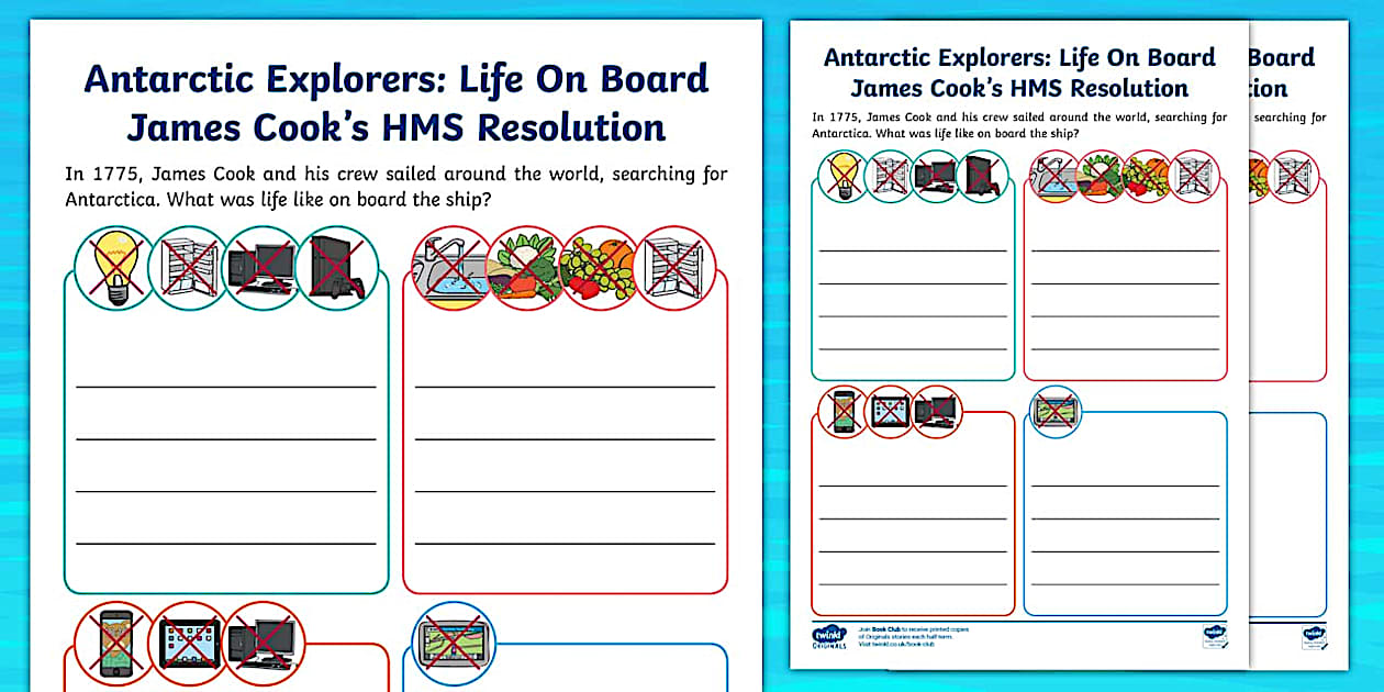 Antarctic Explorers: Life On Board James Cook's HMS Resolution Worksheet