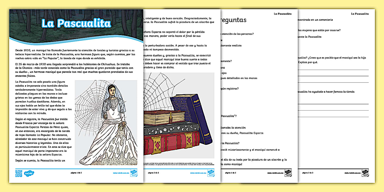 La Pascualita - comprensión lectora (Hecho por educadores)