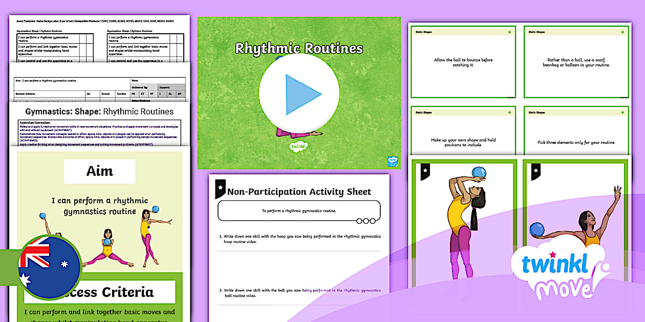 Year 3 Gymnastics Shape Lesson 4: Rhythmic Gymnastics