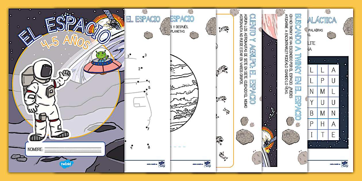 Cuadernillo de actividades: El espacio - Educación Infantil