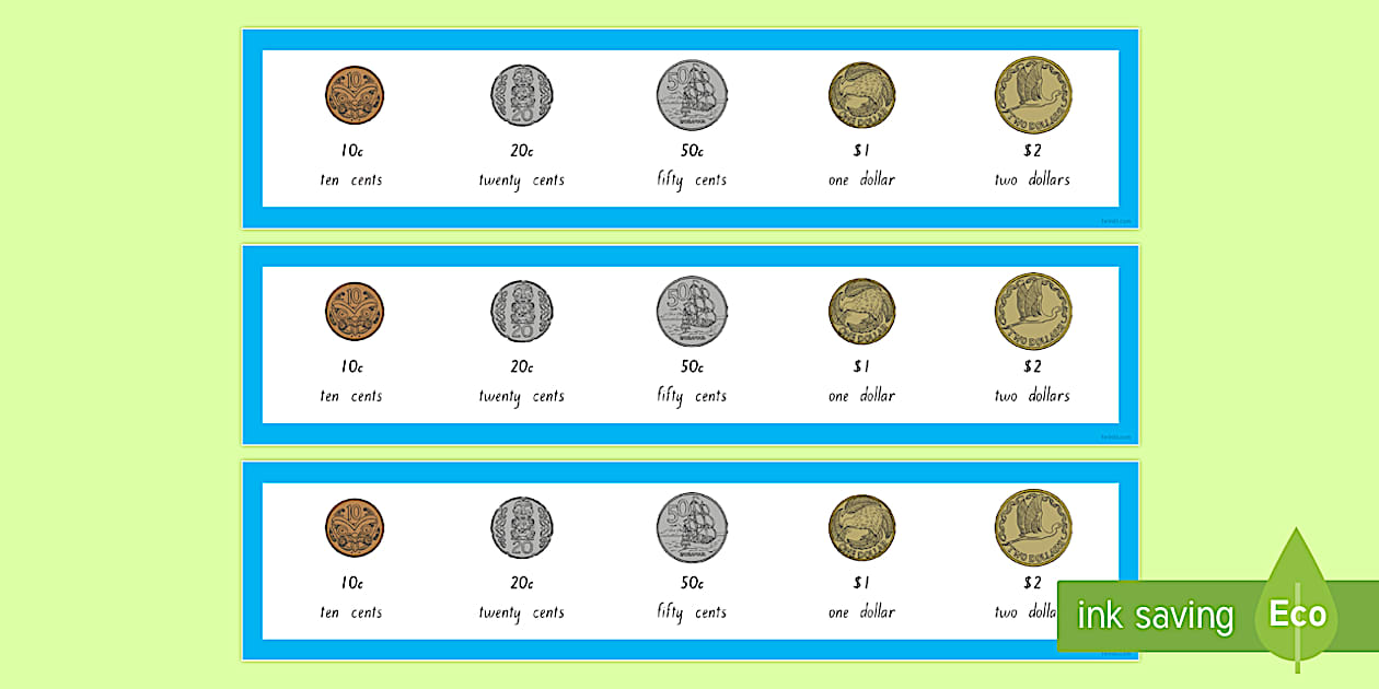 New Zealand Coin Strips (teacher made) - Twinkl