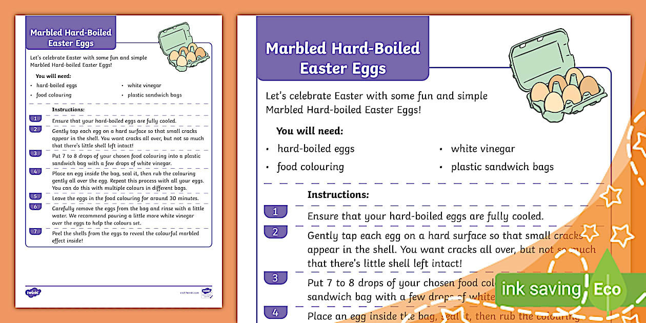 Marbled Hard Boiled Easter Eggs (Teacher-Made) - Twinkl