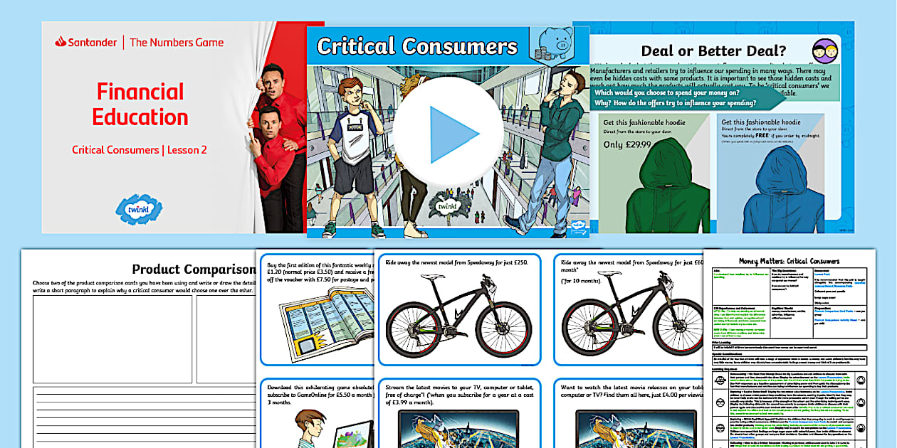 FREE! - CfE Financial Education Lesson 2: Critical Consumers Lesson Pack
