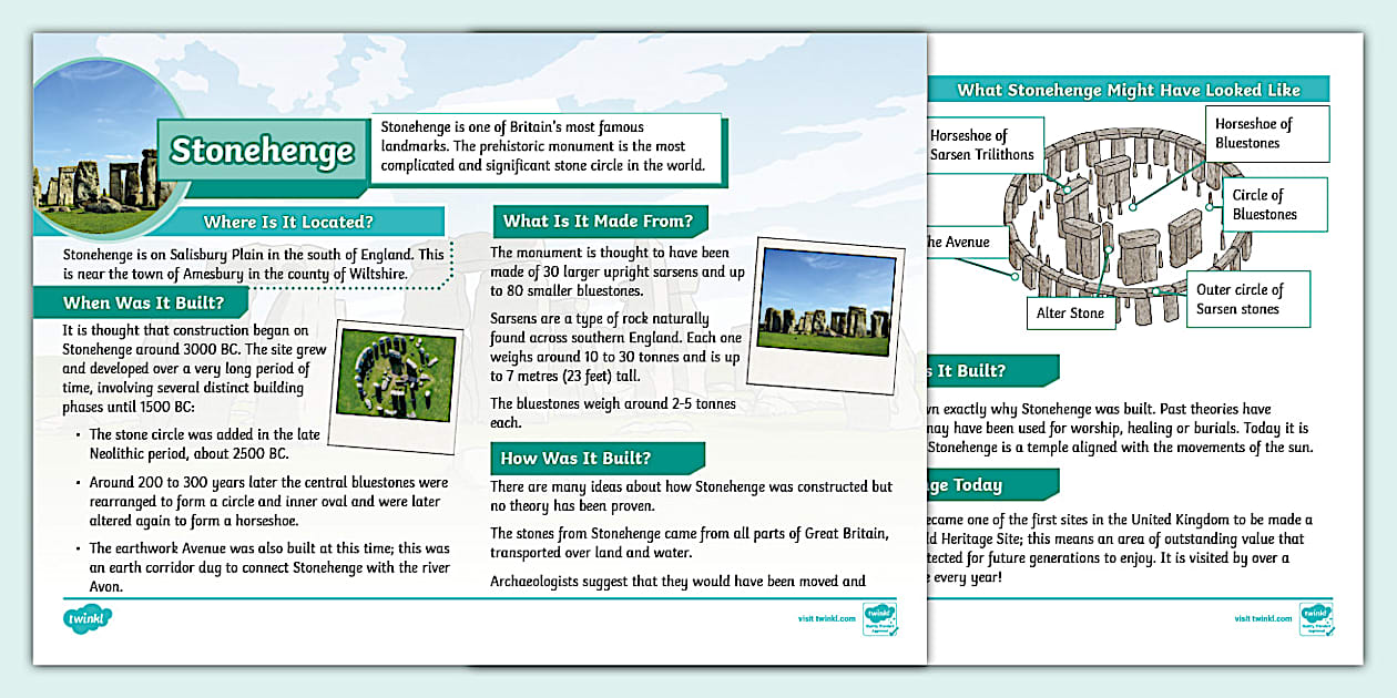 Stonehenge Fact File - Twinkl - KS2 (teacher made) - Twinkl