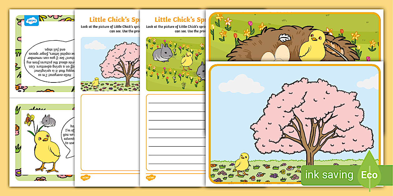 Little Chick's Spring Adventure Writing Activity Pack