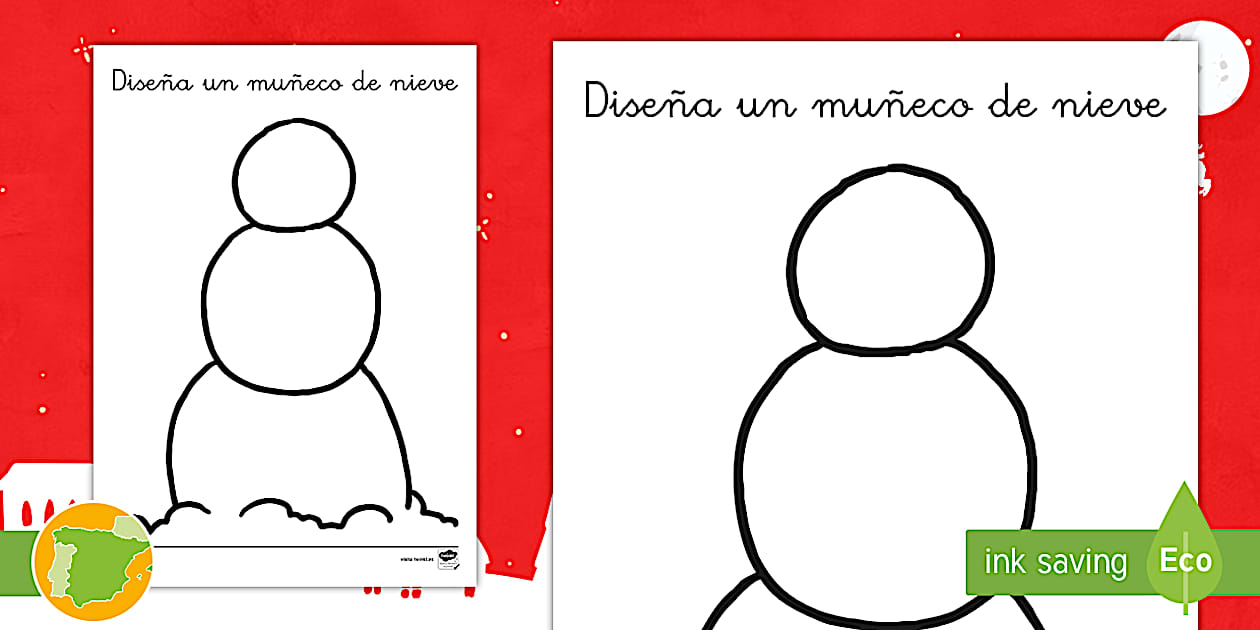 Ficha de actividad: Diseña un muñeco de nieve - Twinkl