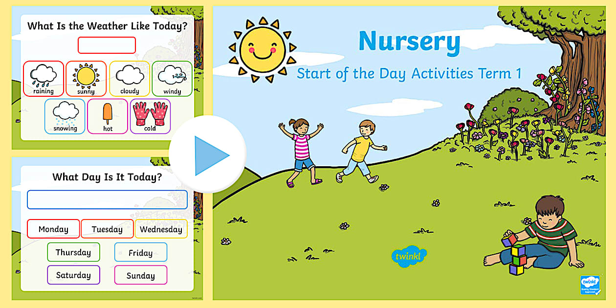 Nursery Start of the Day PowerPoint (teacher made) - Twinkl