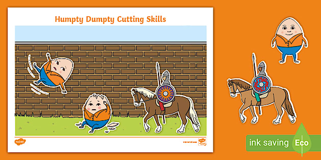Humpty Dumpty Cutting Skills Activity - Twinkl