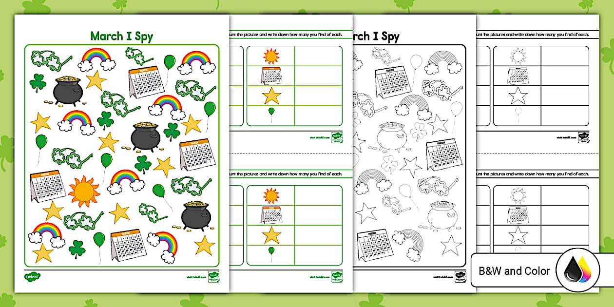 March I Spy Activity (teacher made) - Twinkl