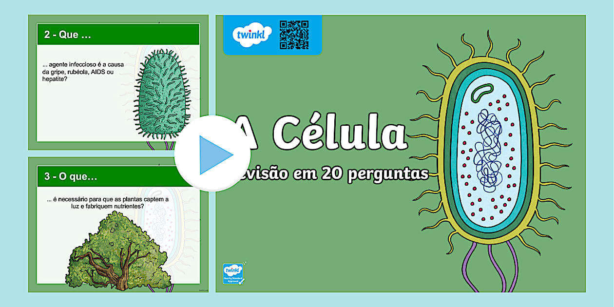 A Célula: Revisão em 20 Perguntas (teacher made) - Twinkl