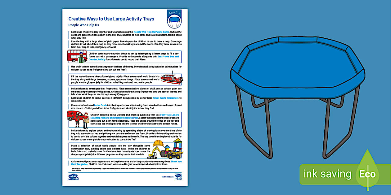 EYFS Activity Tray People Who Help Us Themed Ideas (New EYFS 2021)