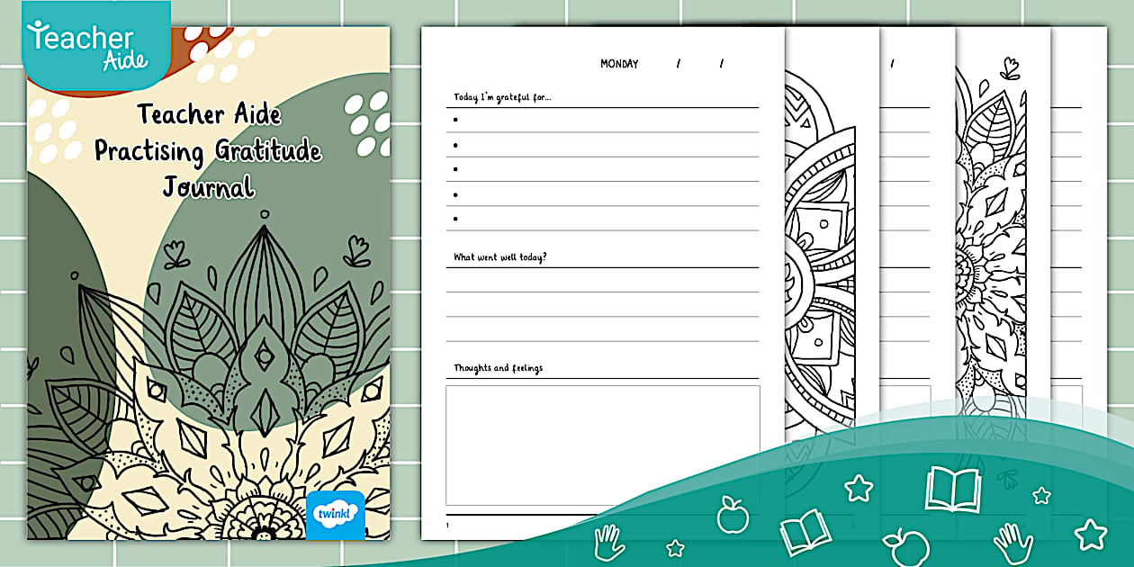 Gratitude Journal with Mindfulness Colouring | Teacher Aides